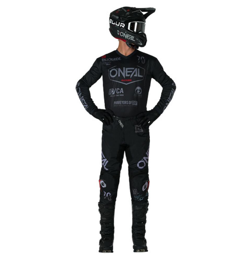 2026 Element V6 Jersey Brand Black Grey - Moto | Hyper Ride